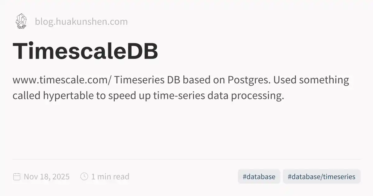TimescaleDB