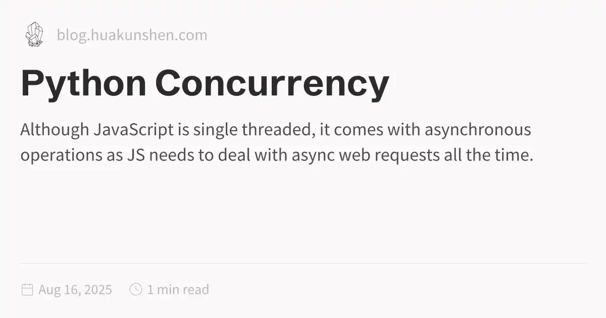 Python Concurrency