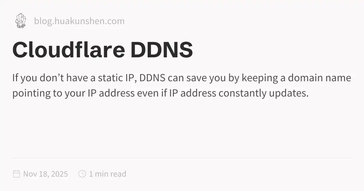 Cloudflare DDNS