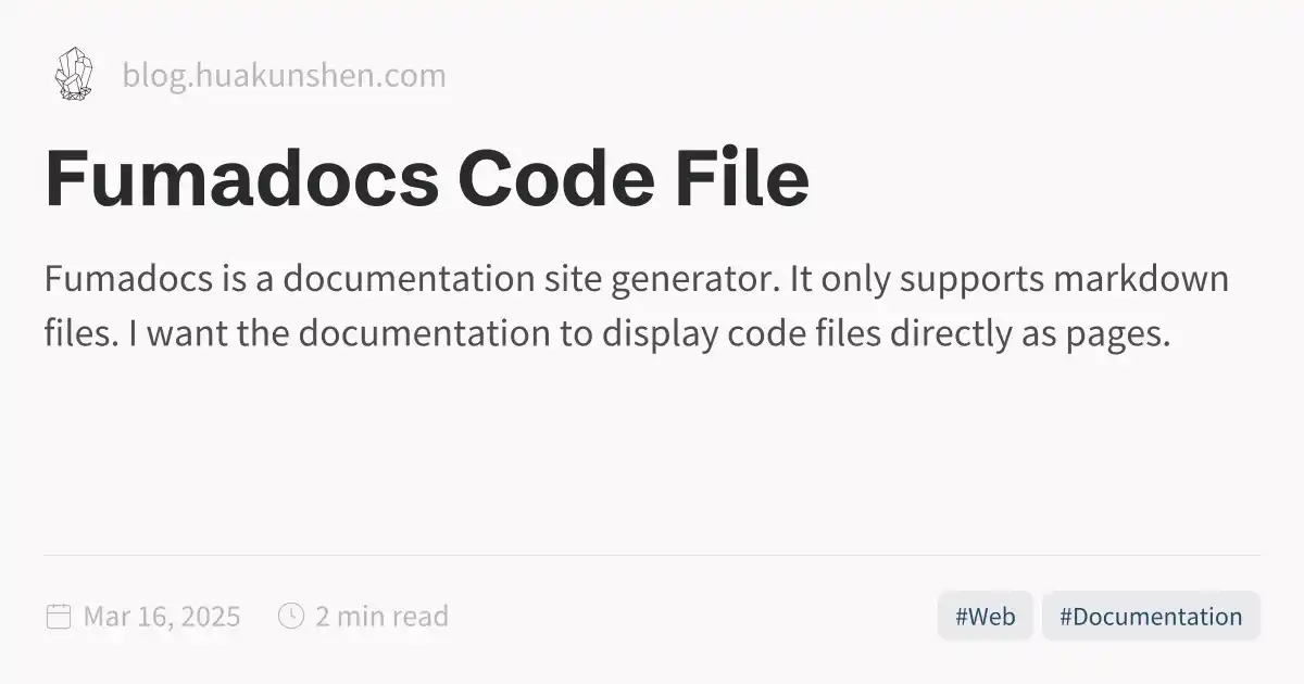 Fumadocs Code File