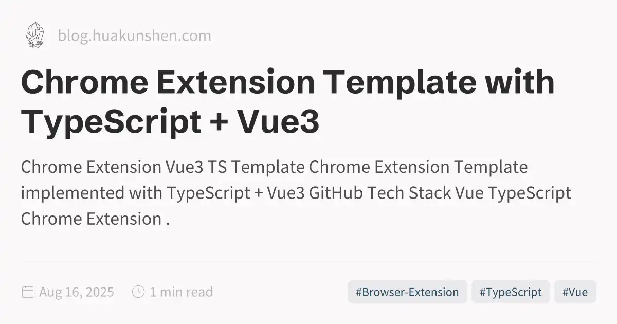 Chrome Extension Template With Typescript Vue3 8992