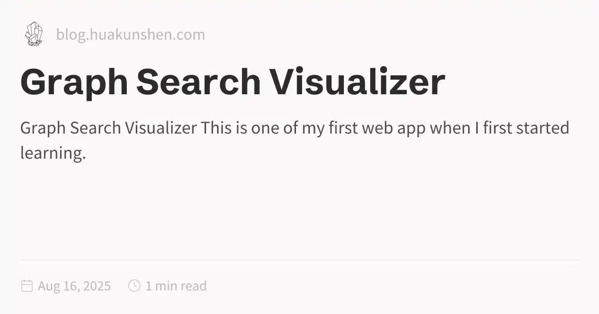 Graph Search Visualizer Graph Search Visualizer