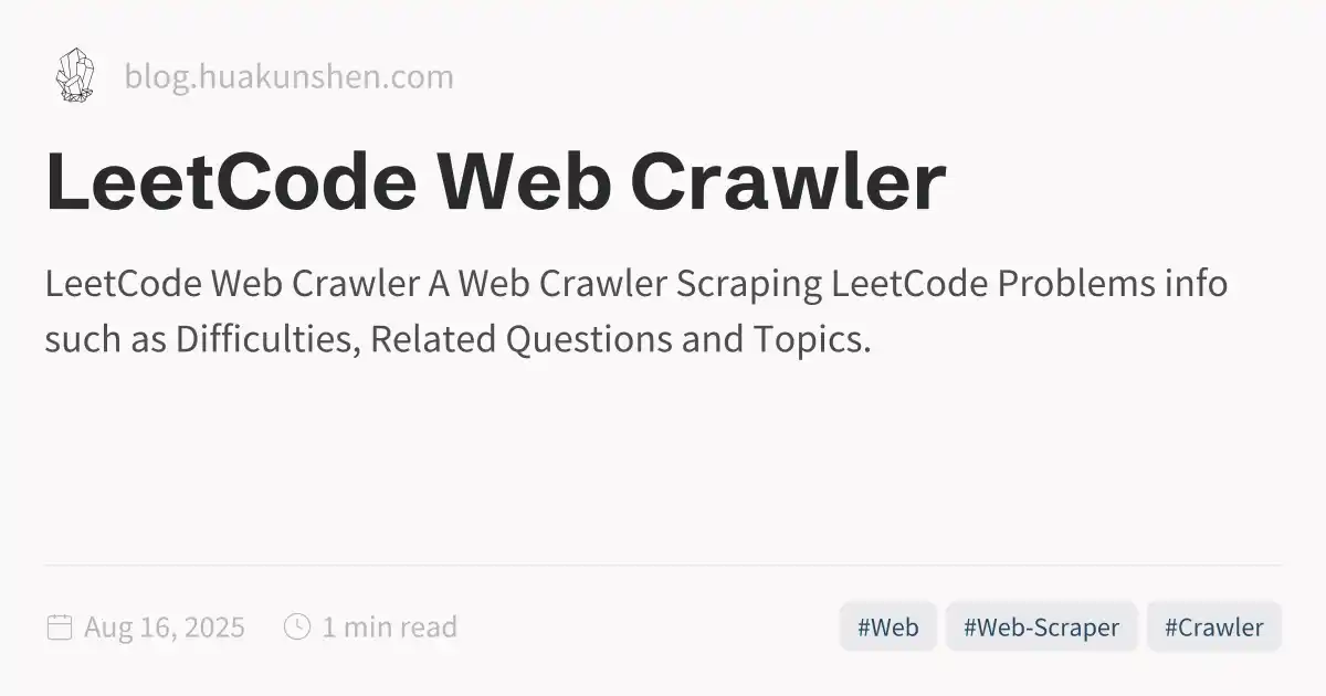 LeetCode Web Crawler