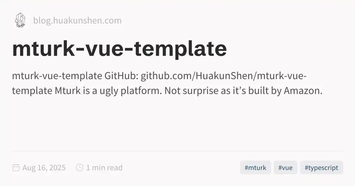 mturk-vue-template