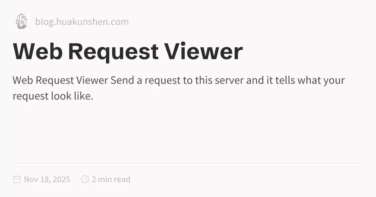 Web Request Viewer